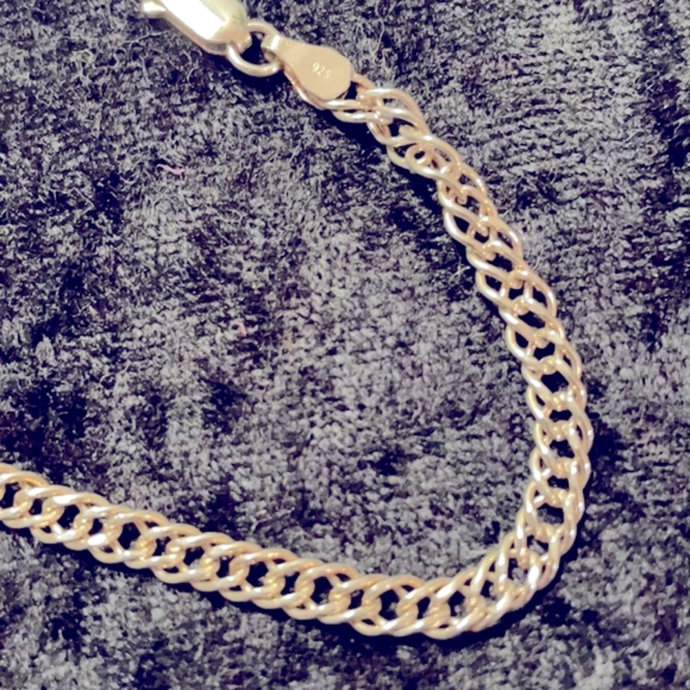 925 Sterling Silver ~20” Curb Chain - Gem